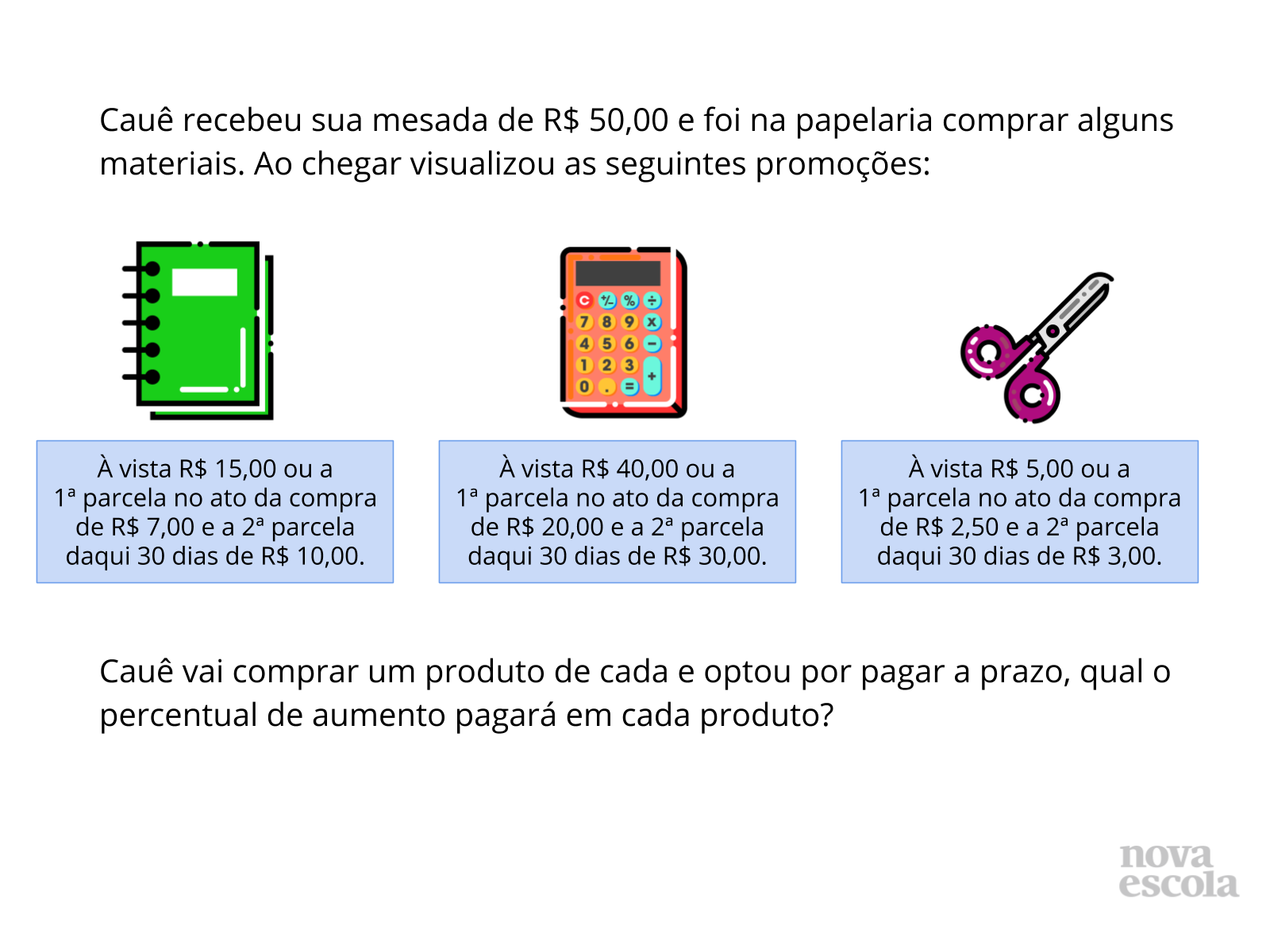 Situações-problemas Envolvendo Porcentagens de Acréscimo. - Planos de ...
