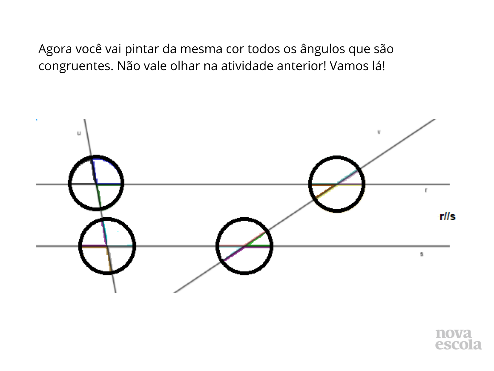 Congruência de ângulos formados por um feixe de retas paralelas e uma ...