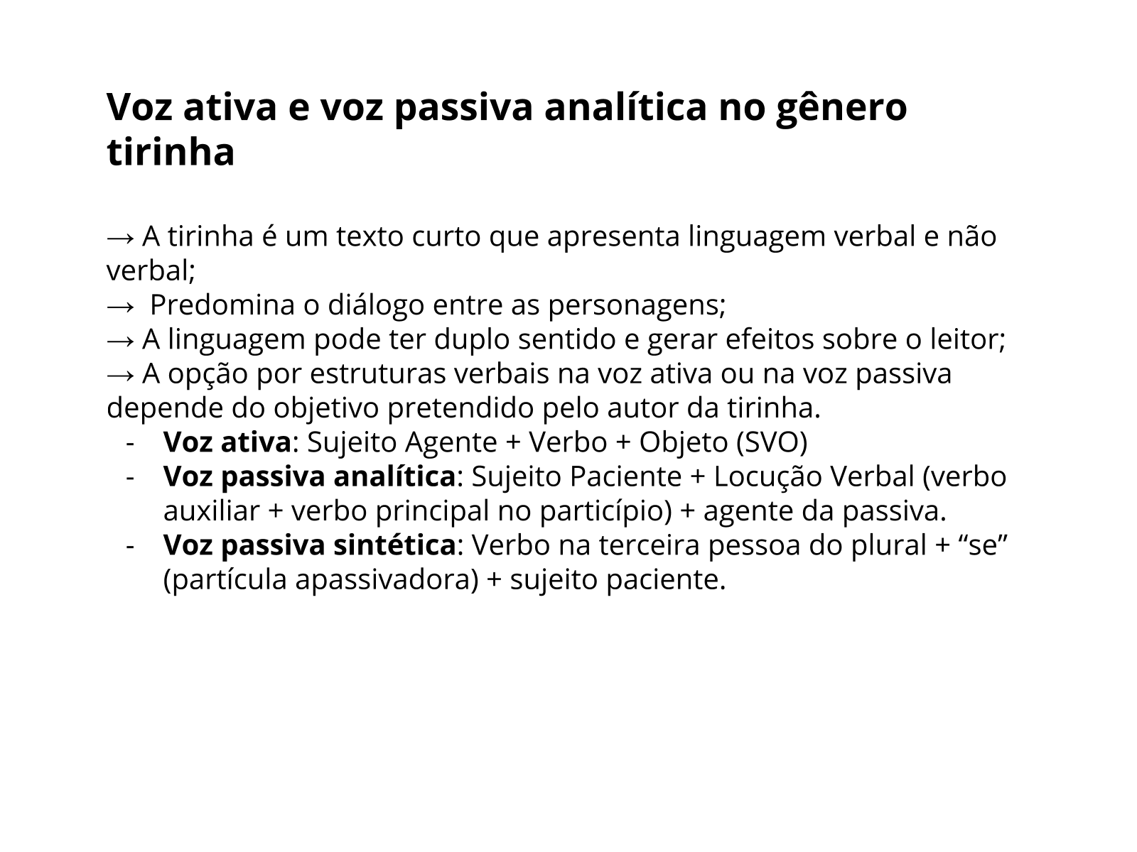 Conceitos de voz ativa e voz passiva no gênero tirinha - Planos de aula ...