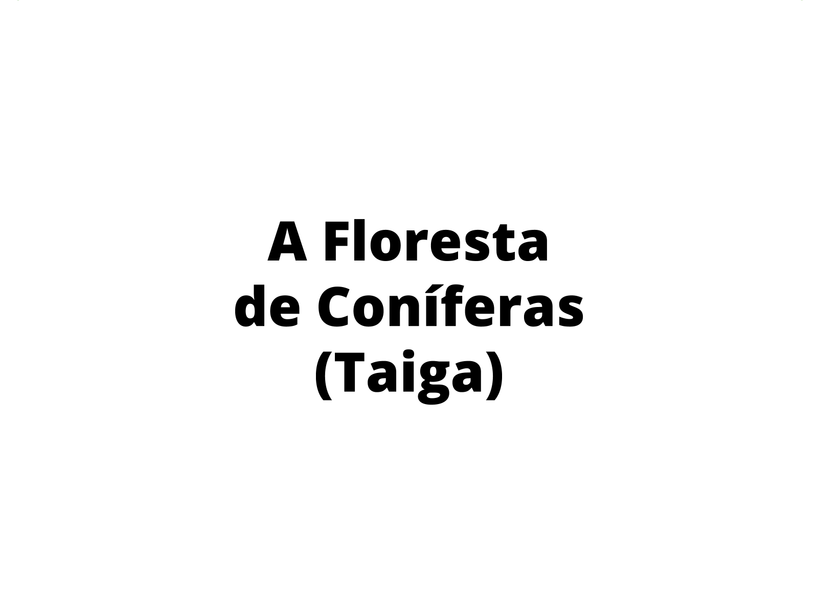 Domínios morfoclimáticos: Floresta de Coníferas ou Boreal (Taiga ...