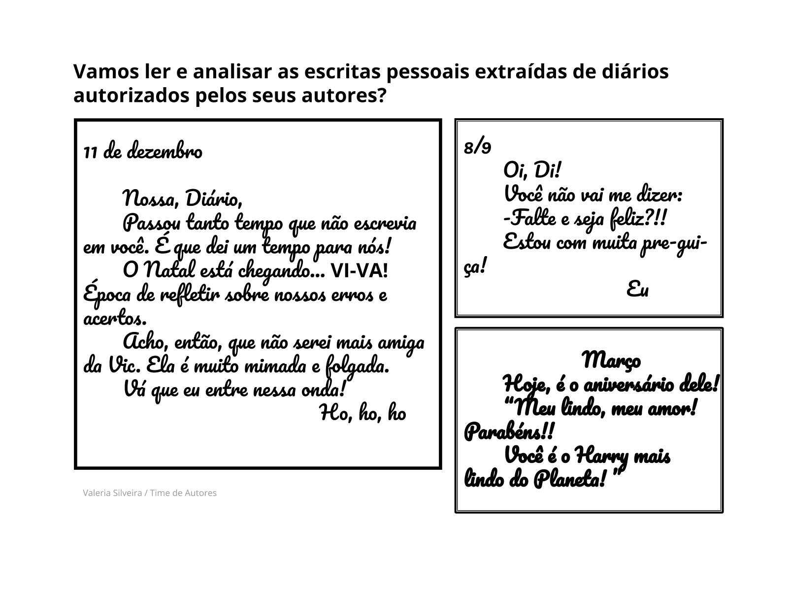 Diário: conhecendo o gênero - Planos de aula - 3º ano - Língua Portuguesa