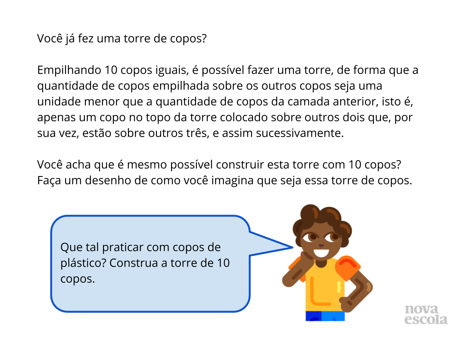 Sequência em torre de copos - Planos de aula - 6º ano