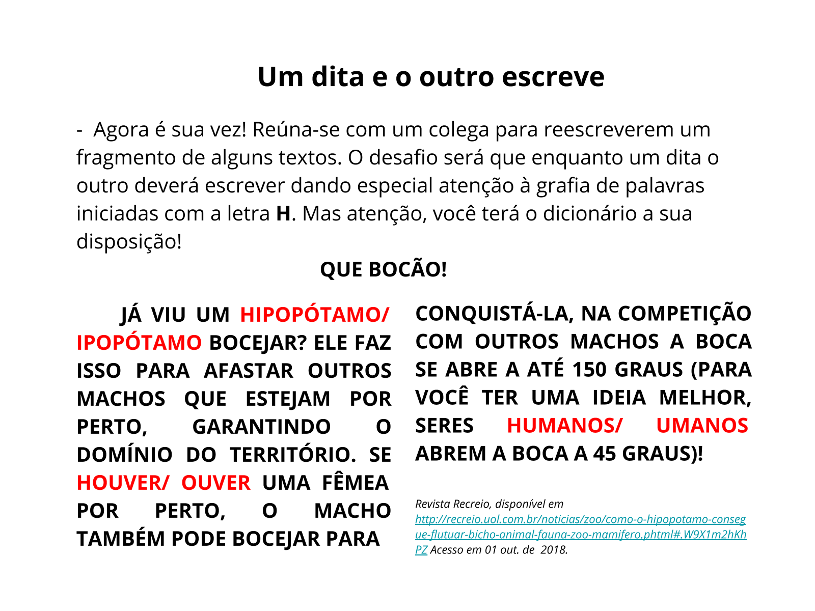 Plano de aula - 4º ano - H inicial - Fique de olho!