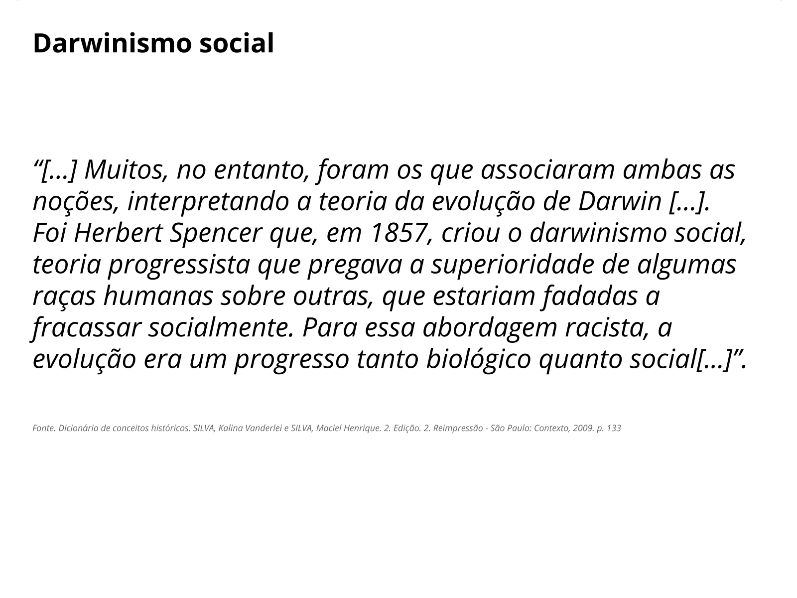 Plano de aula - 8º ano - Darwinismo social no Brasil