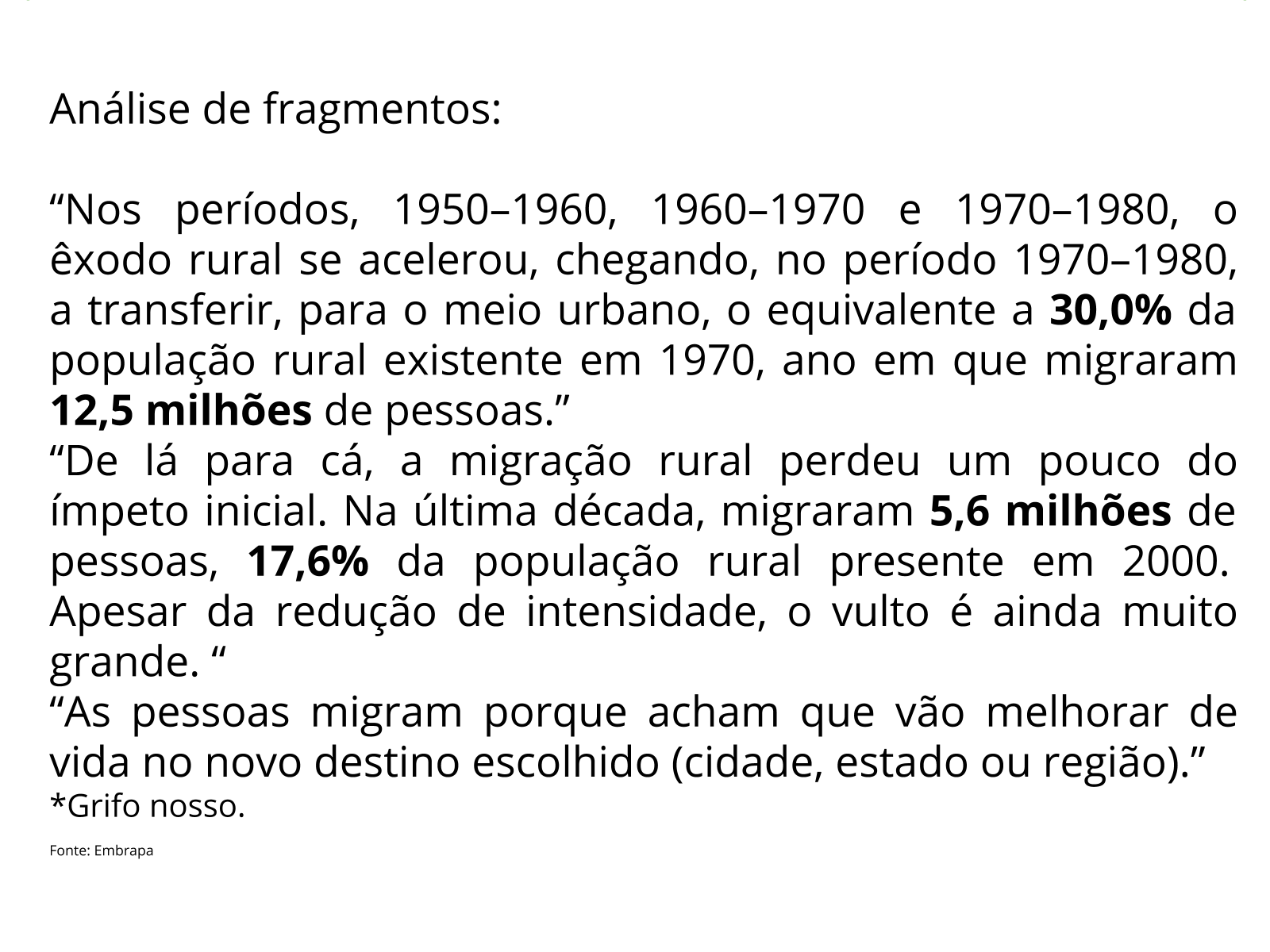 Plano de aula - 4º ano - Processos migratórios no Brasil: o êxodo rural