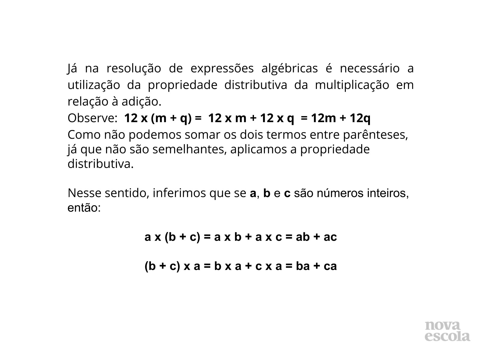 Caminhos para a regra da propriedade distributiva da multiplicação em ...