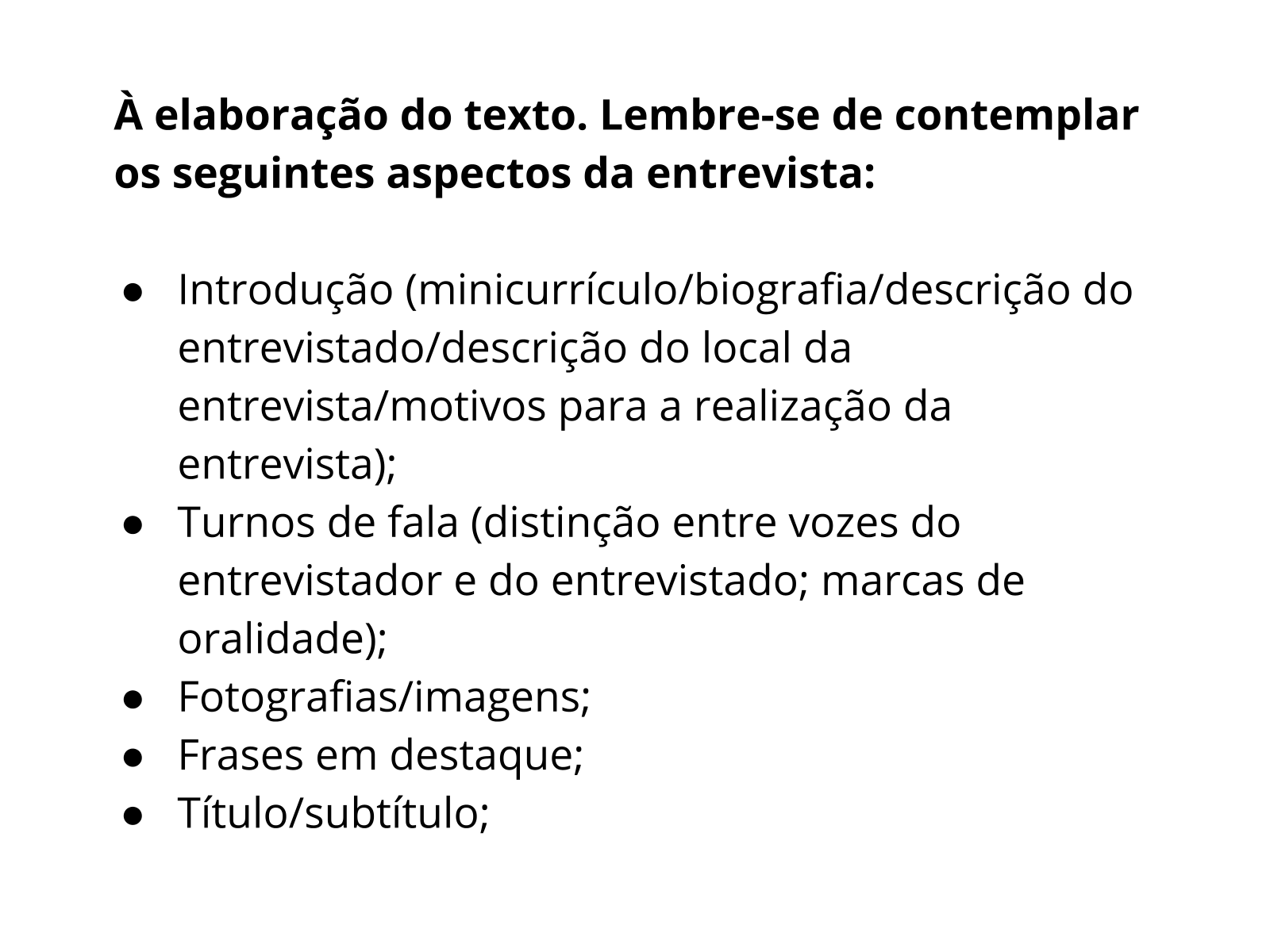 Plano de aula - 6º ano - Produção de uma entrevista escrita