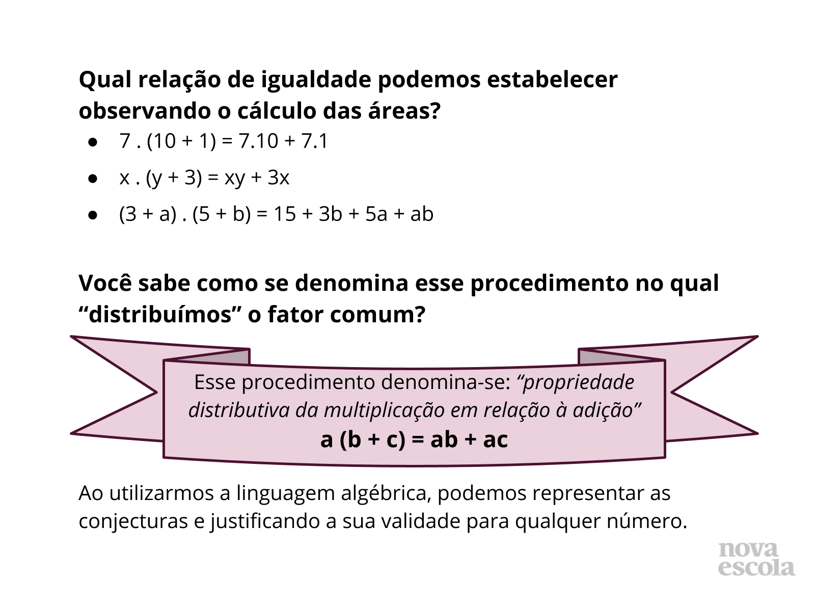 Reconhecer A Propriedade Distributiva Da Multiplicação Em Relação à