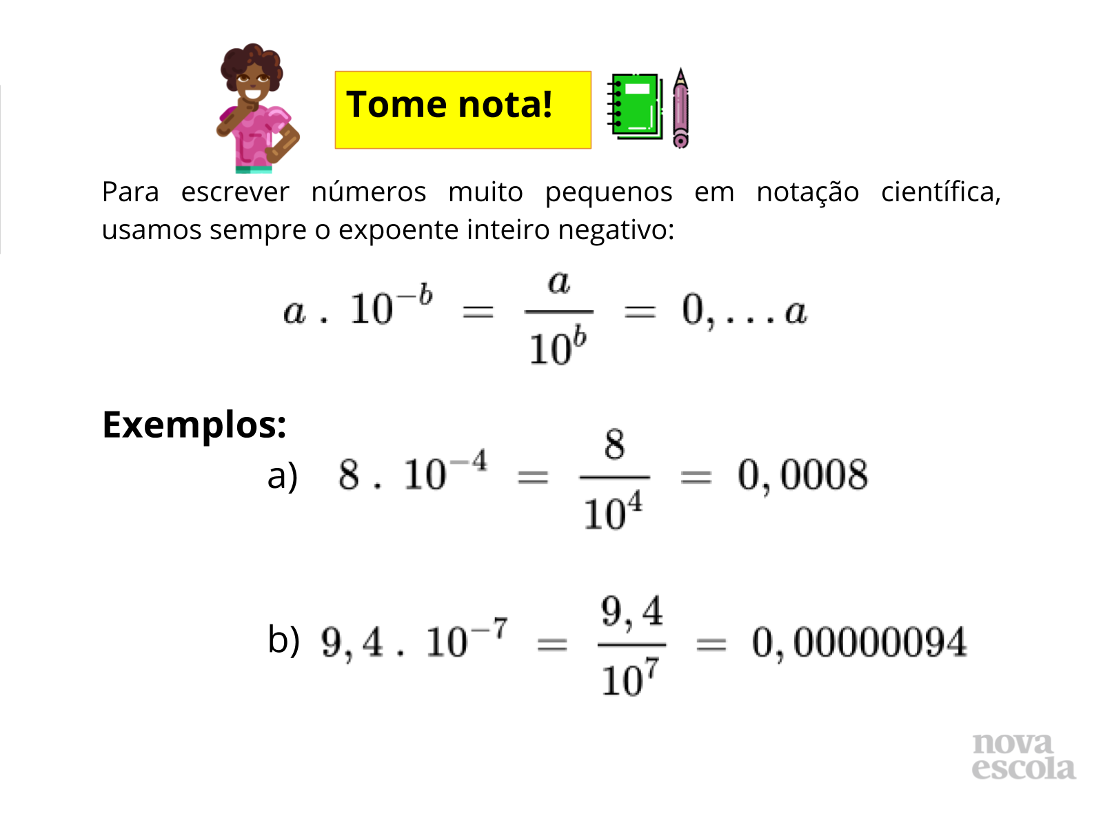 Resumindo números muito pequenos - Planos de aula - 9º ano