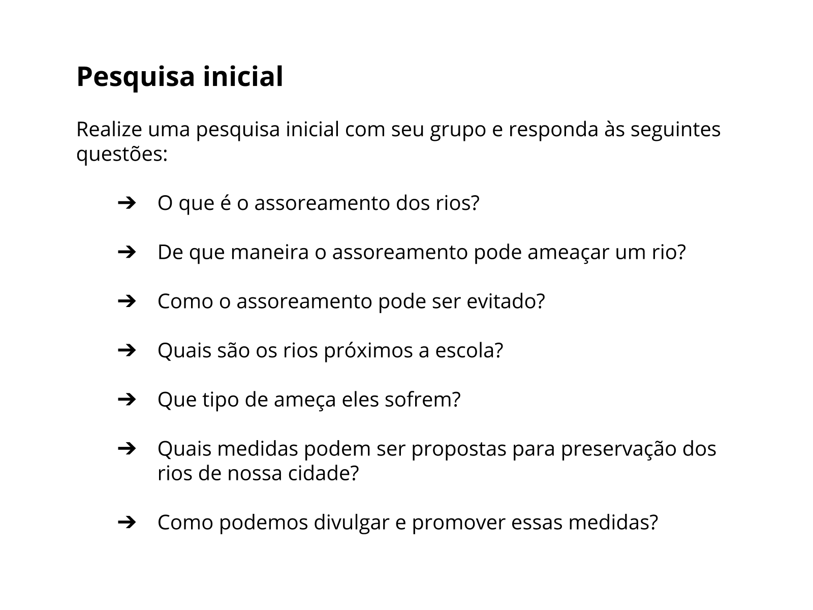 Assoreamento dos rios - Planos de aula - 5º ano - Ciências