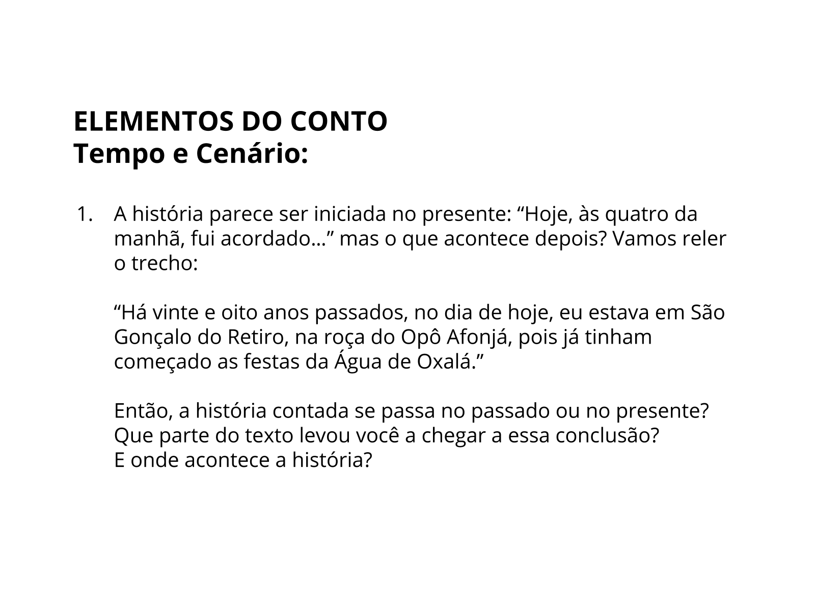 Plano de aula - 5º ano - Elementos da narrativa de um conto popular ...