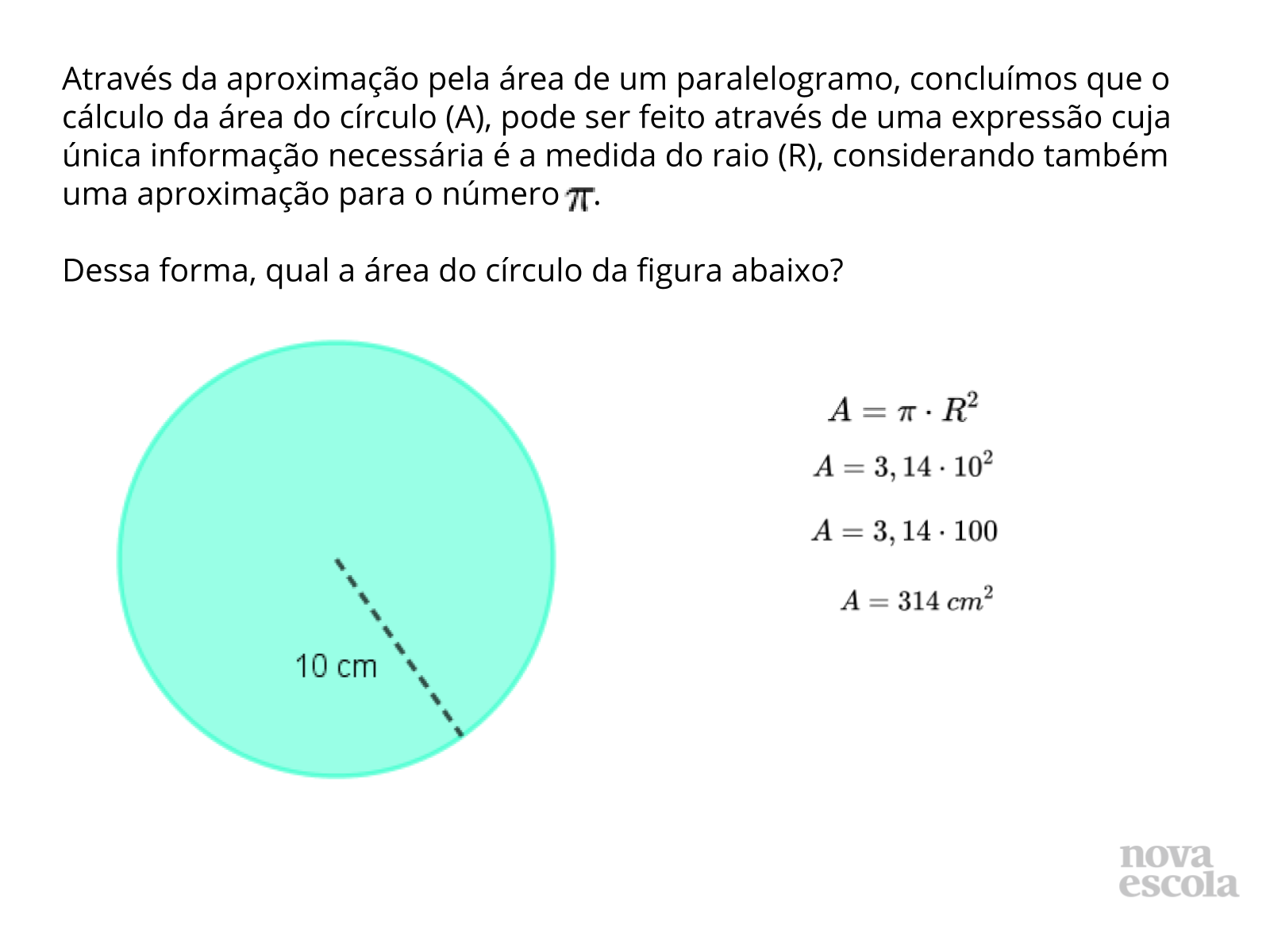 Cálculo da Área do Círculo - Planos de Aula - 8º Ano
