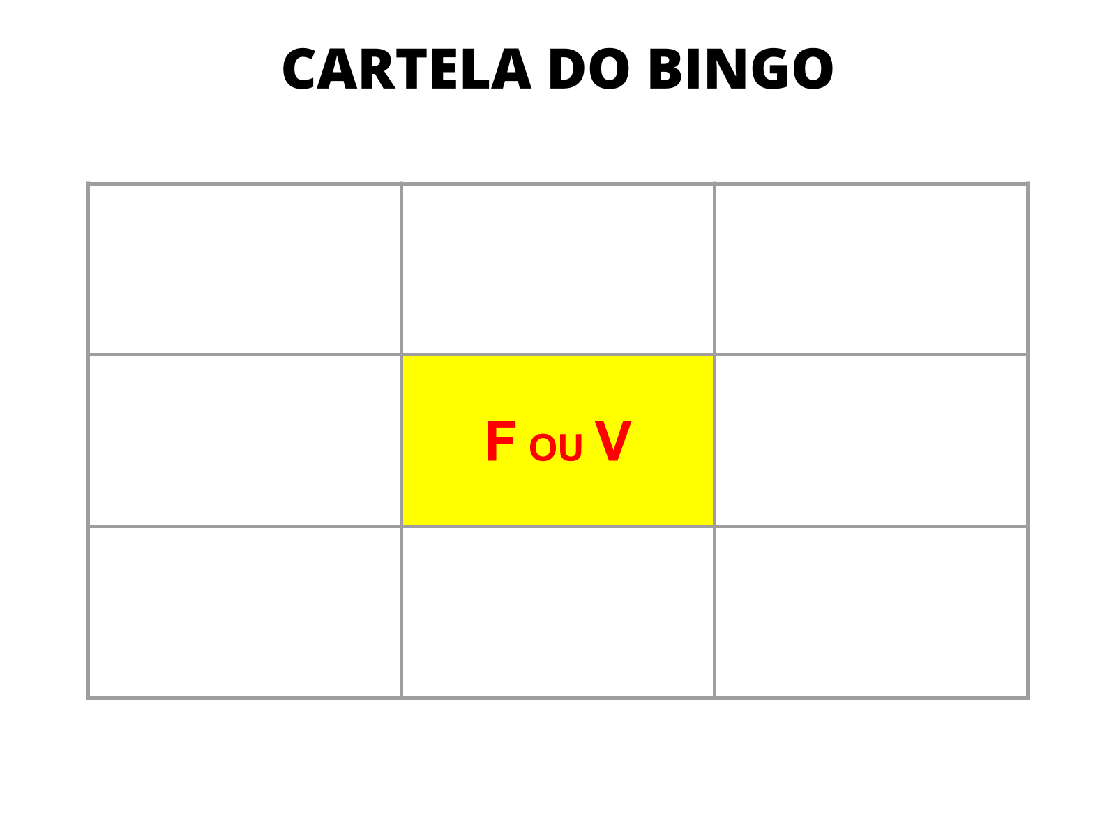 Plano de aula - 1º ano - Bingo: palavras com F e V
