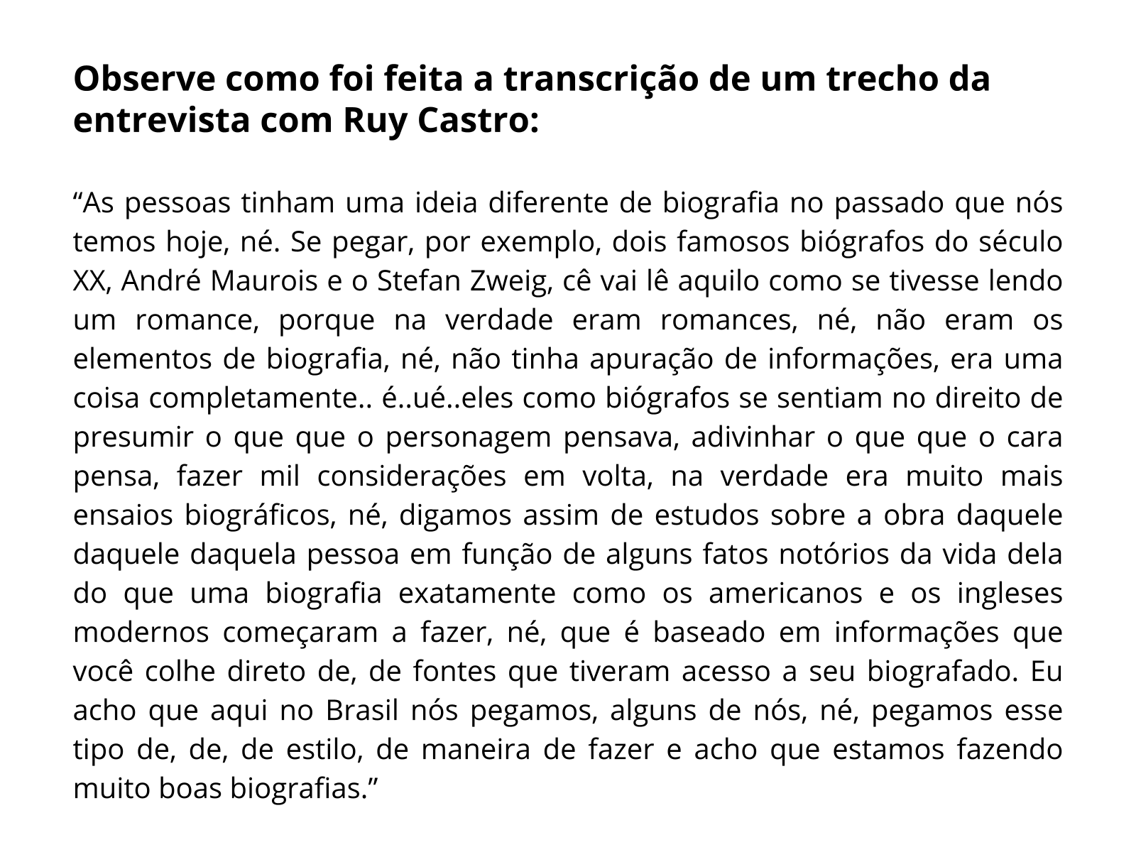 Entrevista oral para coleta de dados - Parte II - Planos de aula - 9º ...