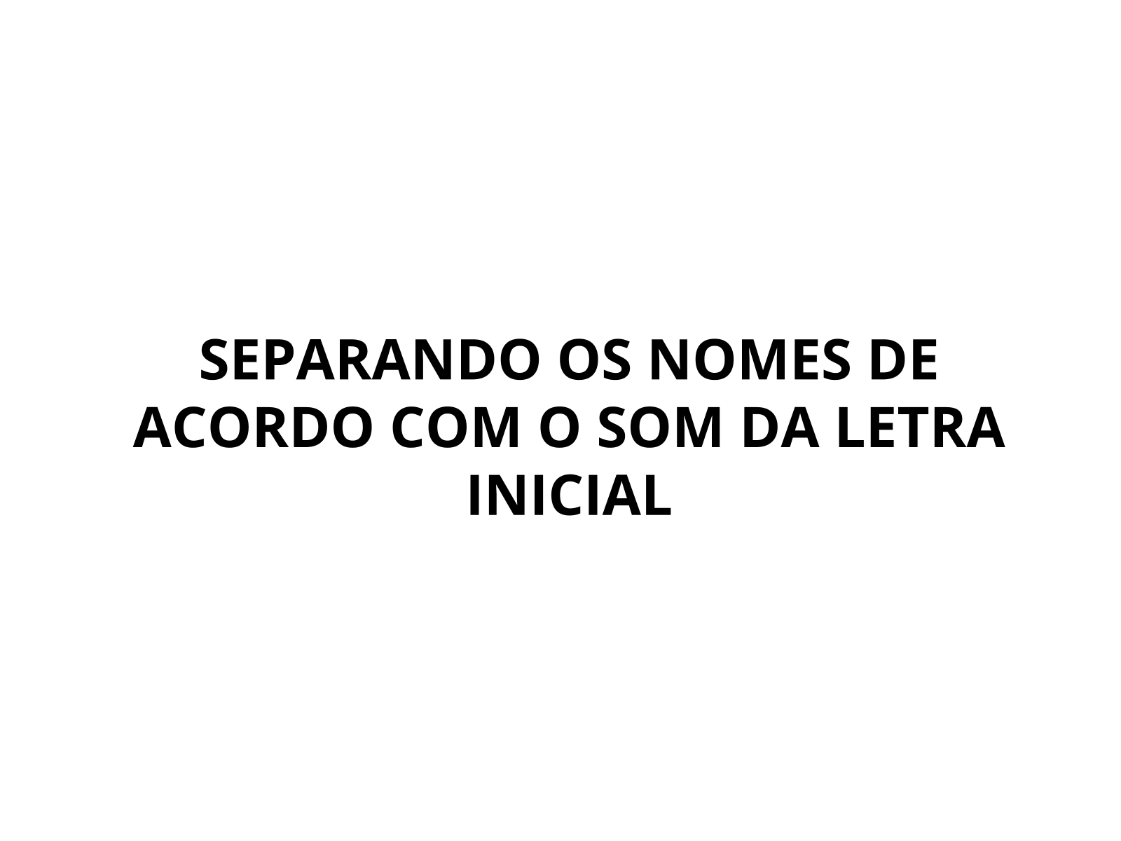 Nomes próprios - sons iguais e diferentes - Planos de aula - 2º ano ...