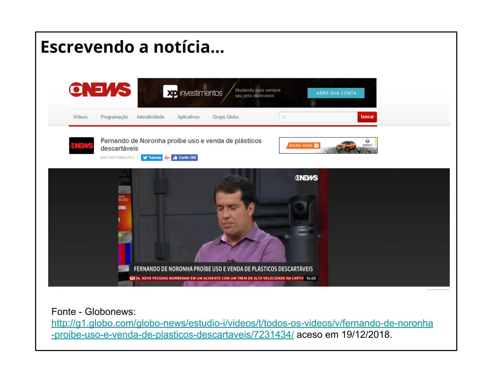 Escrevendo uma notícia online - Planos de aula - 7º ano - Língua ...