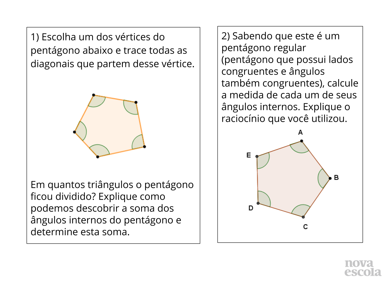 Ângulos Internos De Polígonos Regulares Planos De Aula 7º Ano