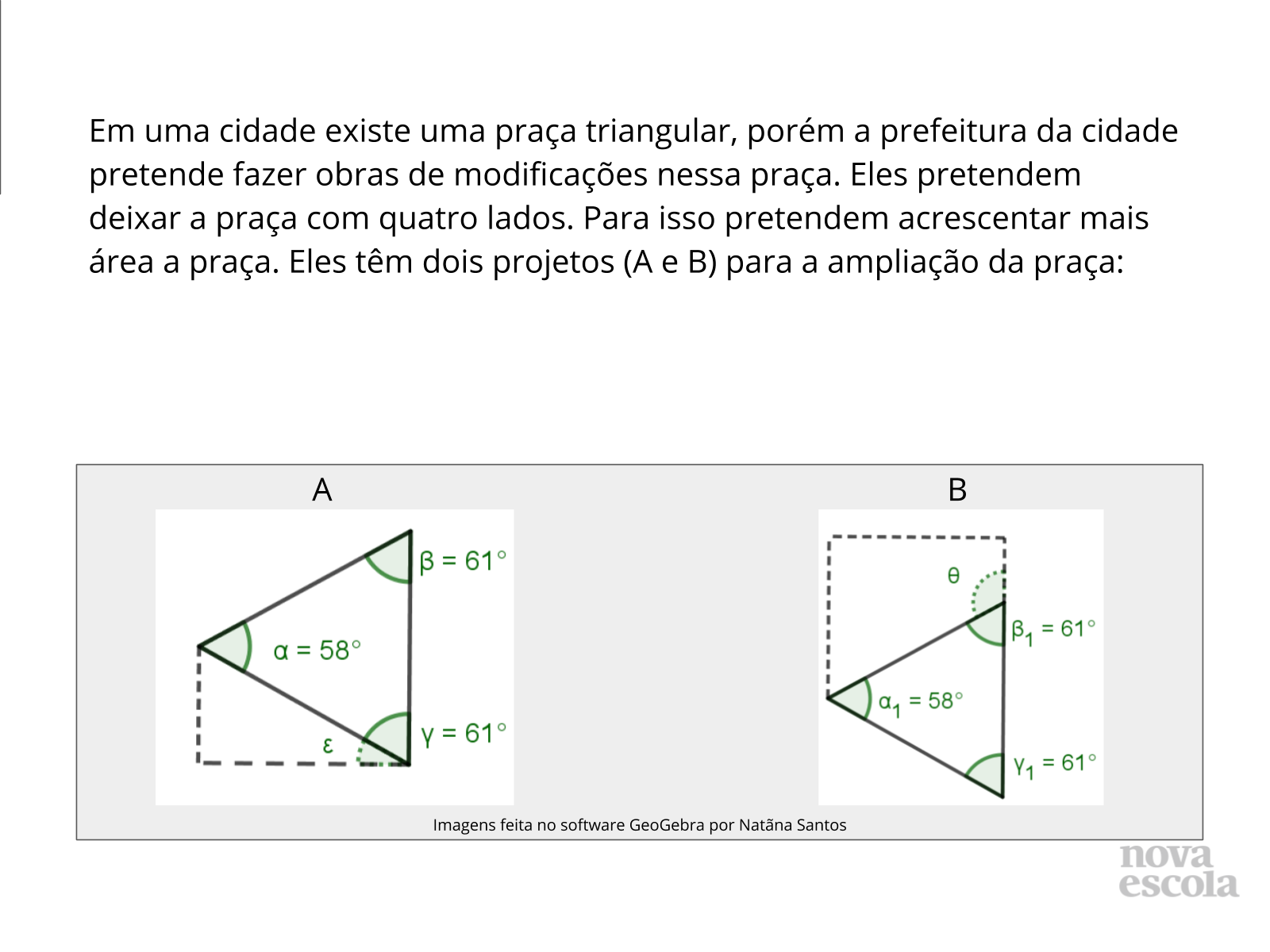 Ângulos complementares e suplementares - Planos de aula - 6º ano