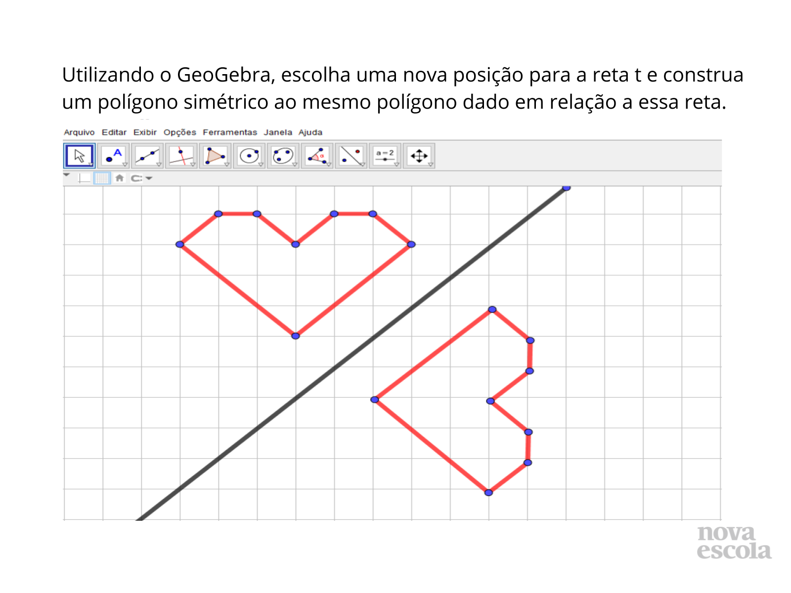 Simetria de reflexão utilizando o GeoGebra - Planos de Aula - 4º Ano
