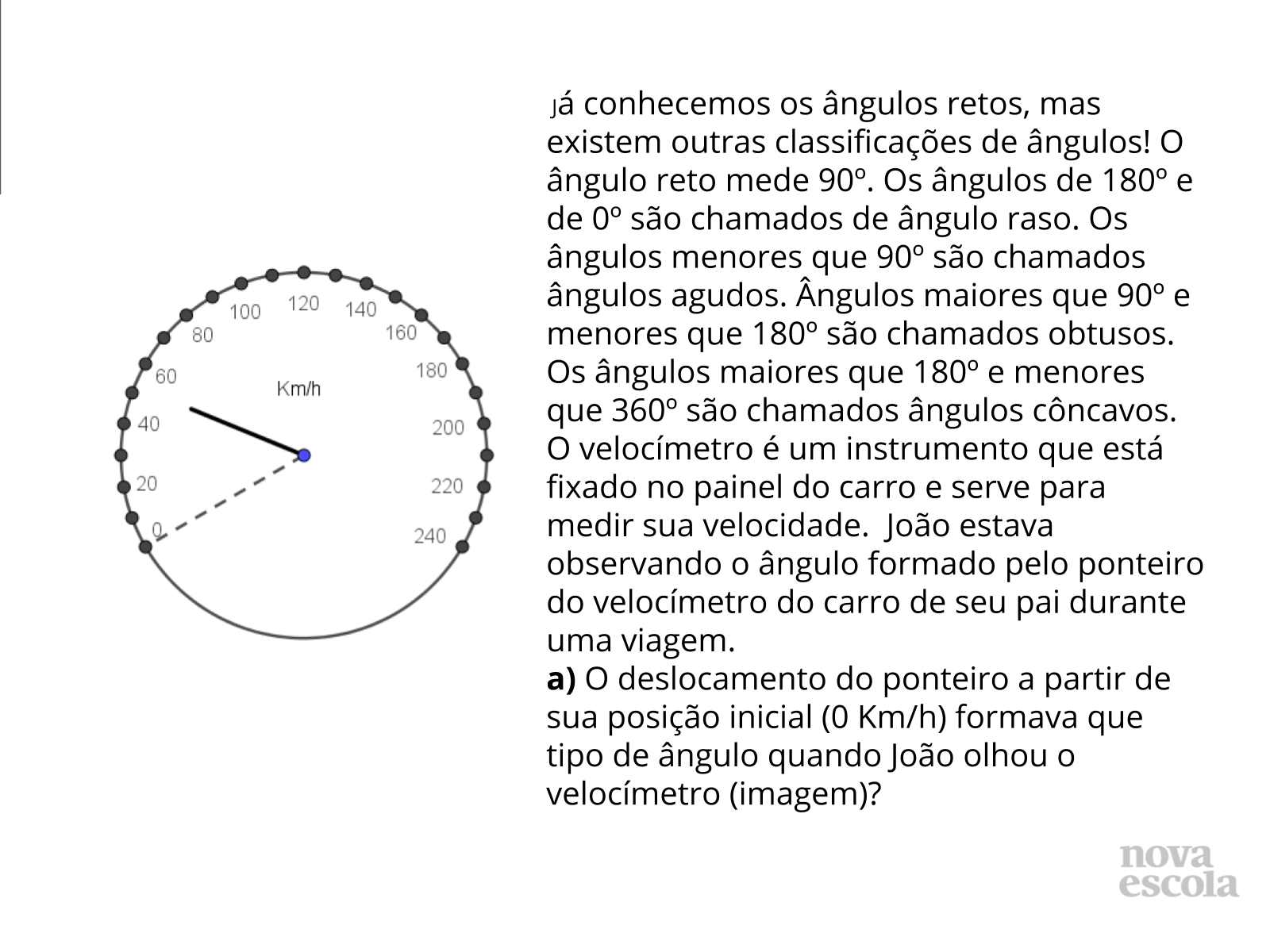 Classificando ângulos - Planos de aula - 6º ano