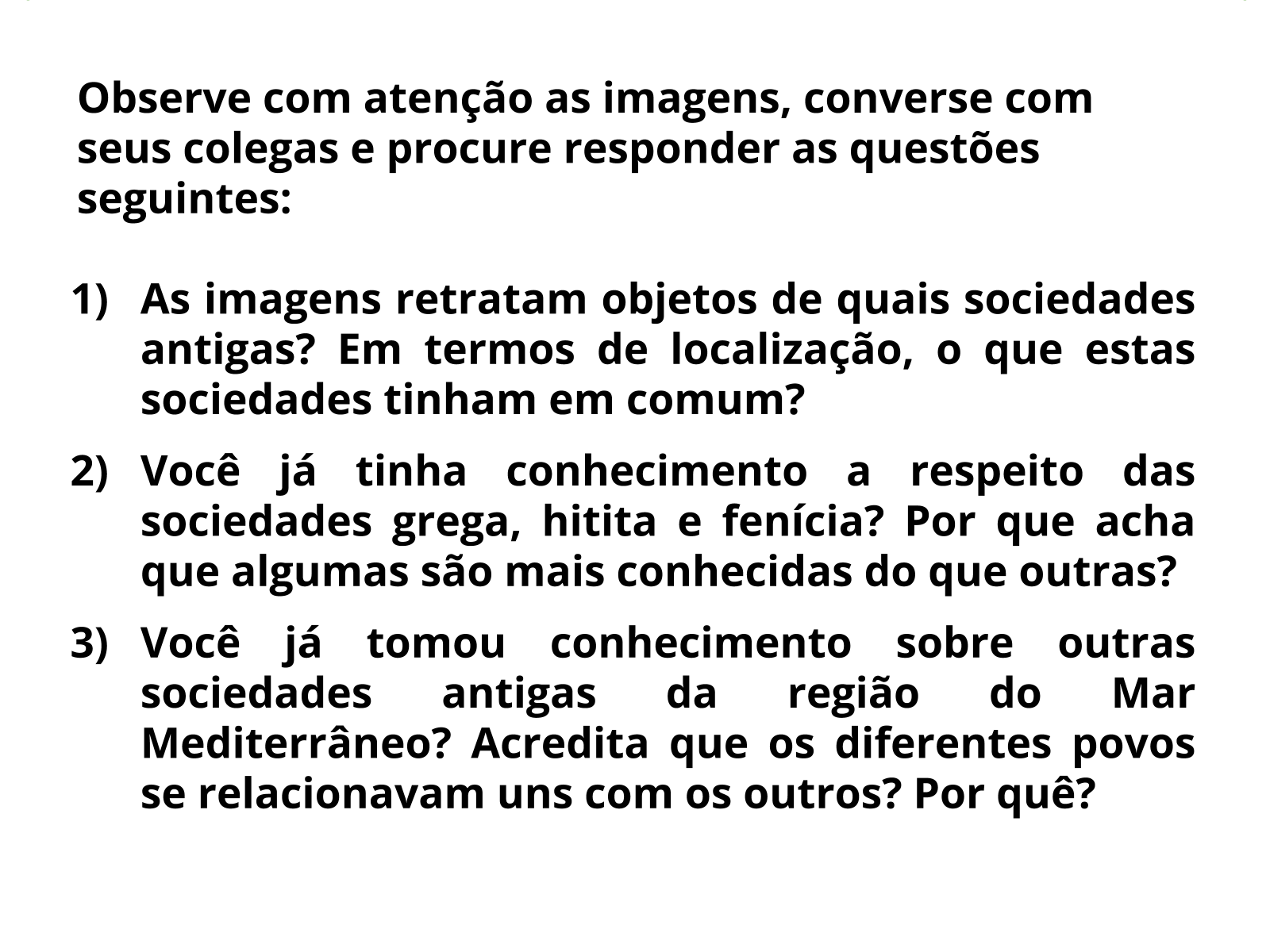 Plano de aula - 6º ano - A Grécia e a Roma Antiga no contexto mediterrânico
