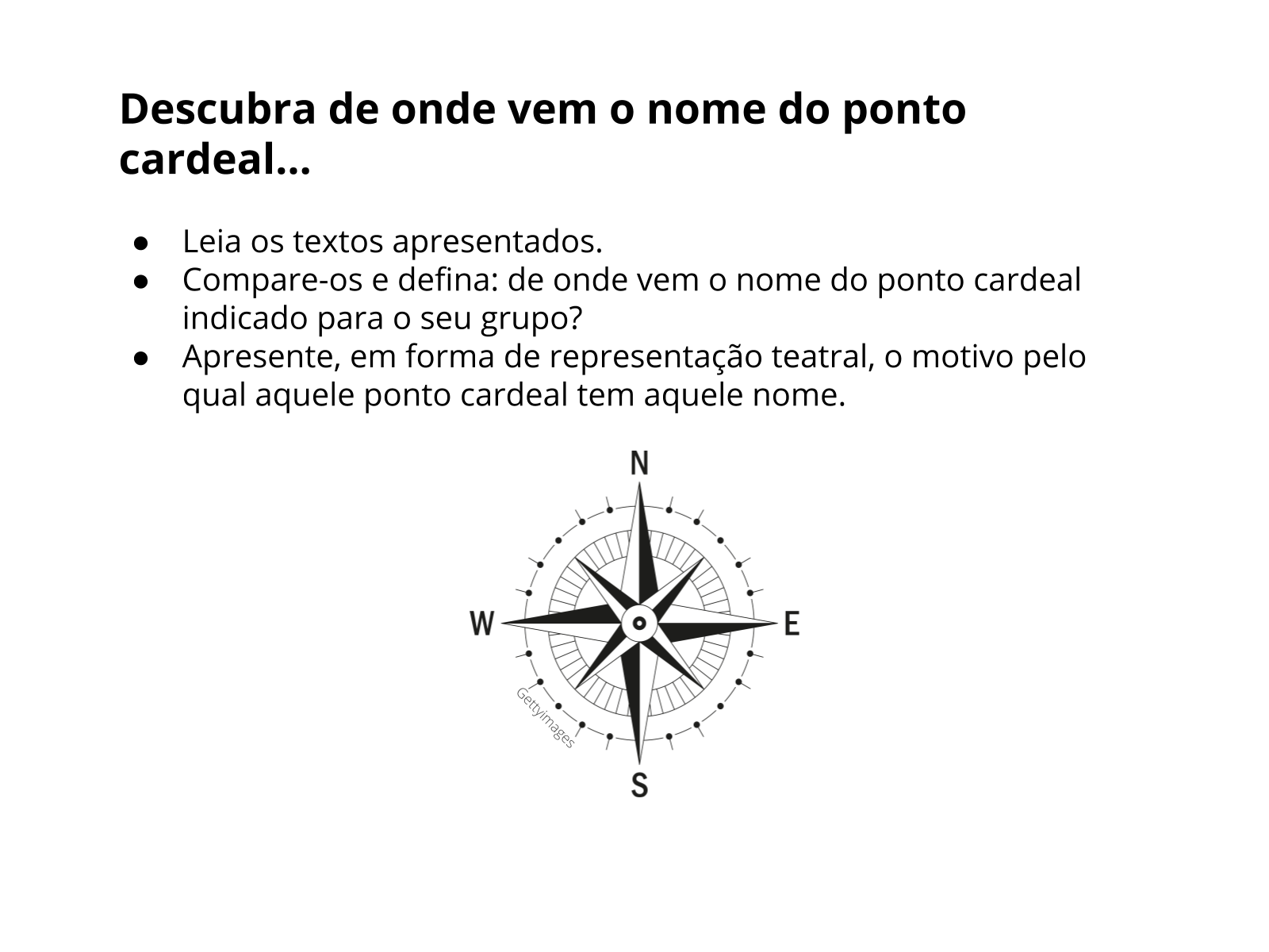 Plano de aula - 4o ano - Significado dos pontos cardeais