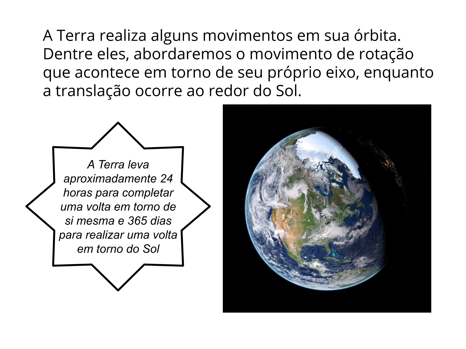Plano de aula - 6o ano - Os movimentos da Terra