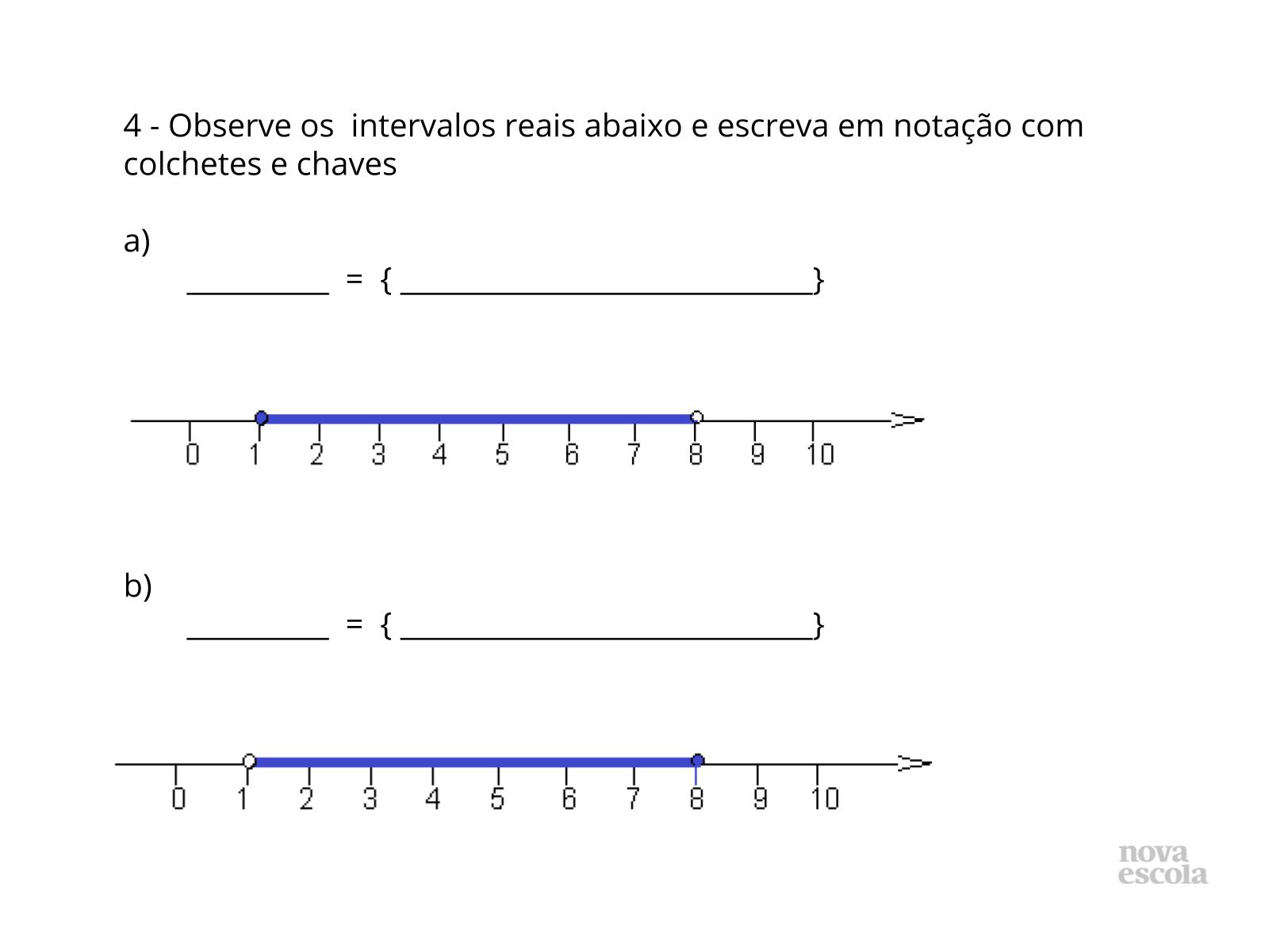 Conceito de intervalo na reta real - Planos de aula - 9º ano