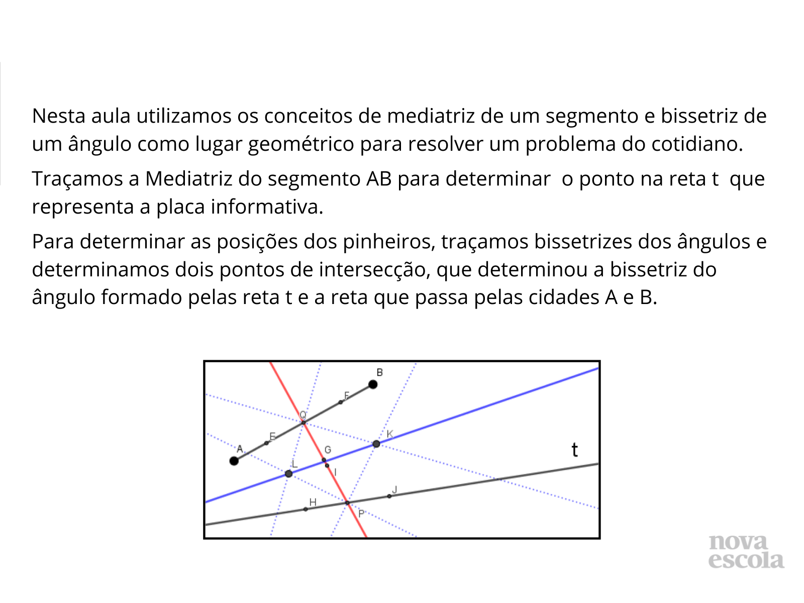 Bissetriz e Mediatriz- Lugares Geométricos - Planos de aula - 8º ano