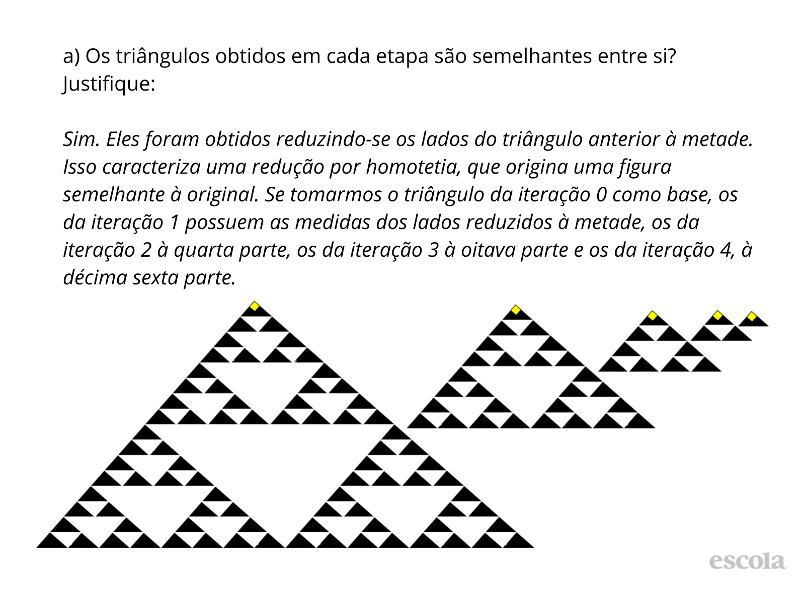 A Semelhança e o Triângulo de Sierpinski - Planos de aula - 9º ano