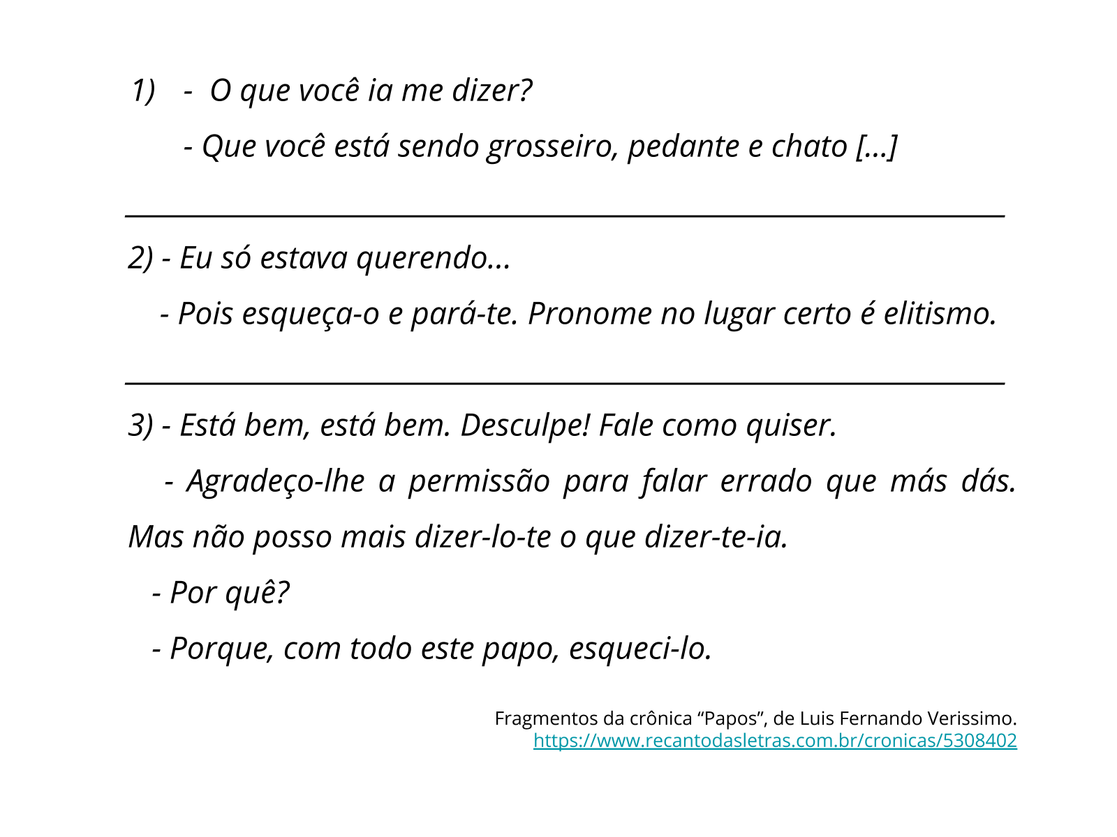 Plano de aula - 8º ano - A linguagem que constrói o humor: os recursos ...