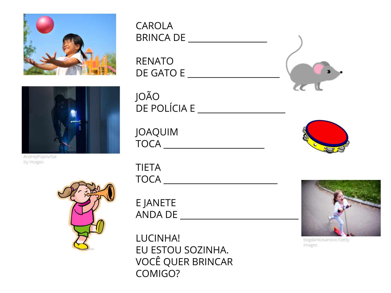 Plano de aula - 1º ano - Brincar de rimar - palavras que rimam