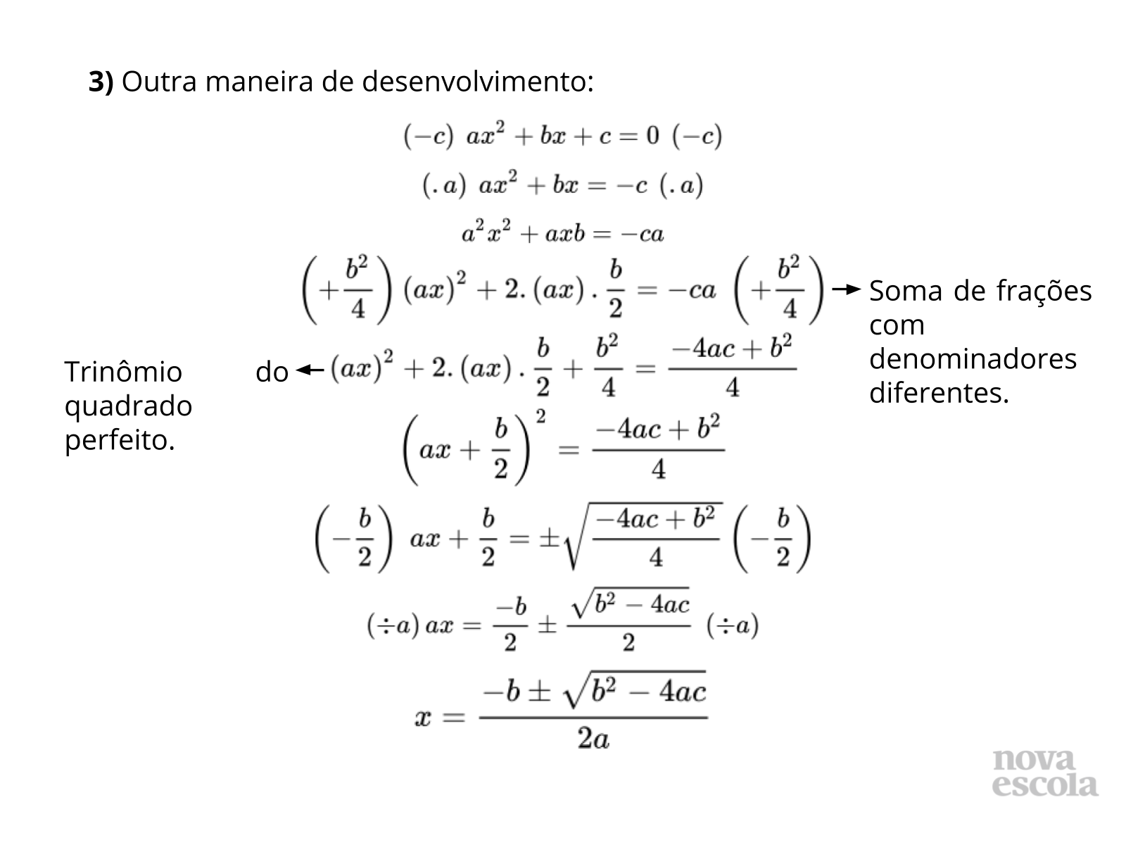 Dedução da fórmula resolutiva da equação quadrática - Planos de aula ...