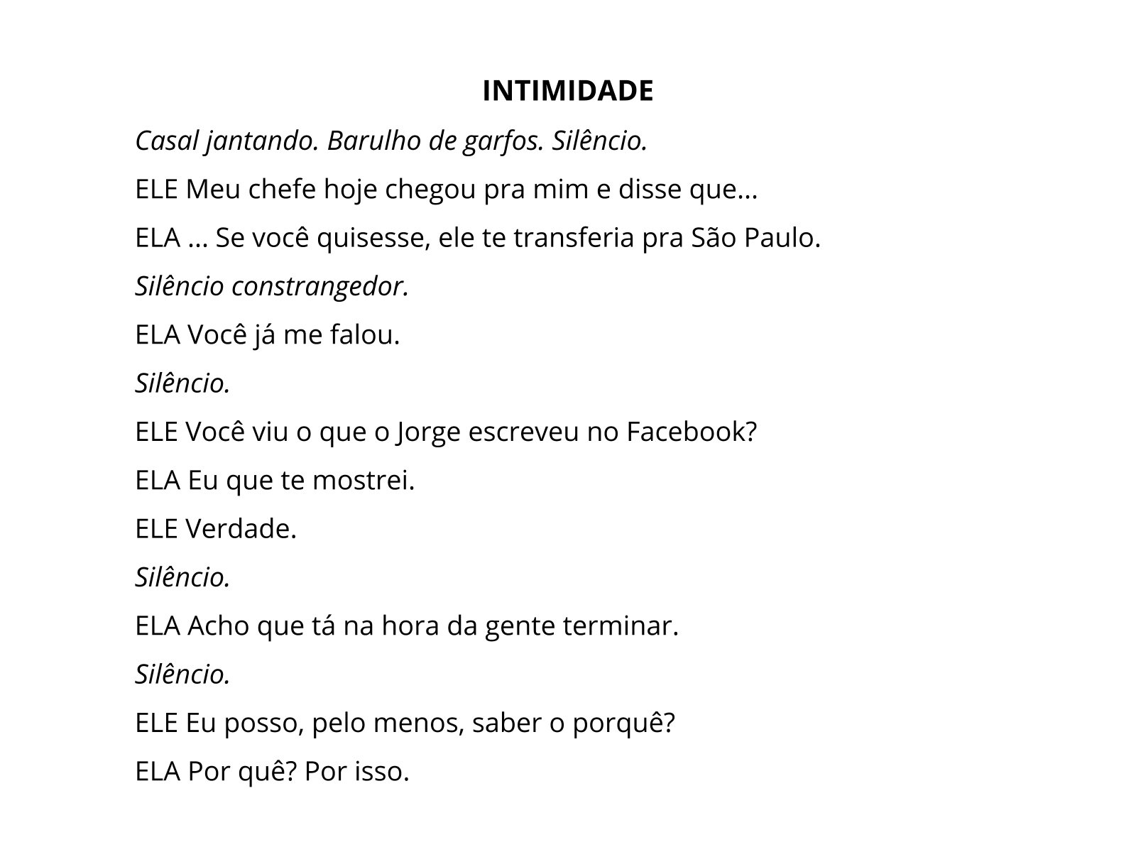 Plano de aula - 8º ano - O texto dramático e a construção da encenação