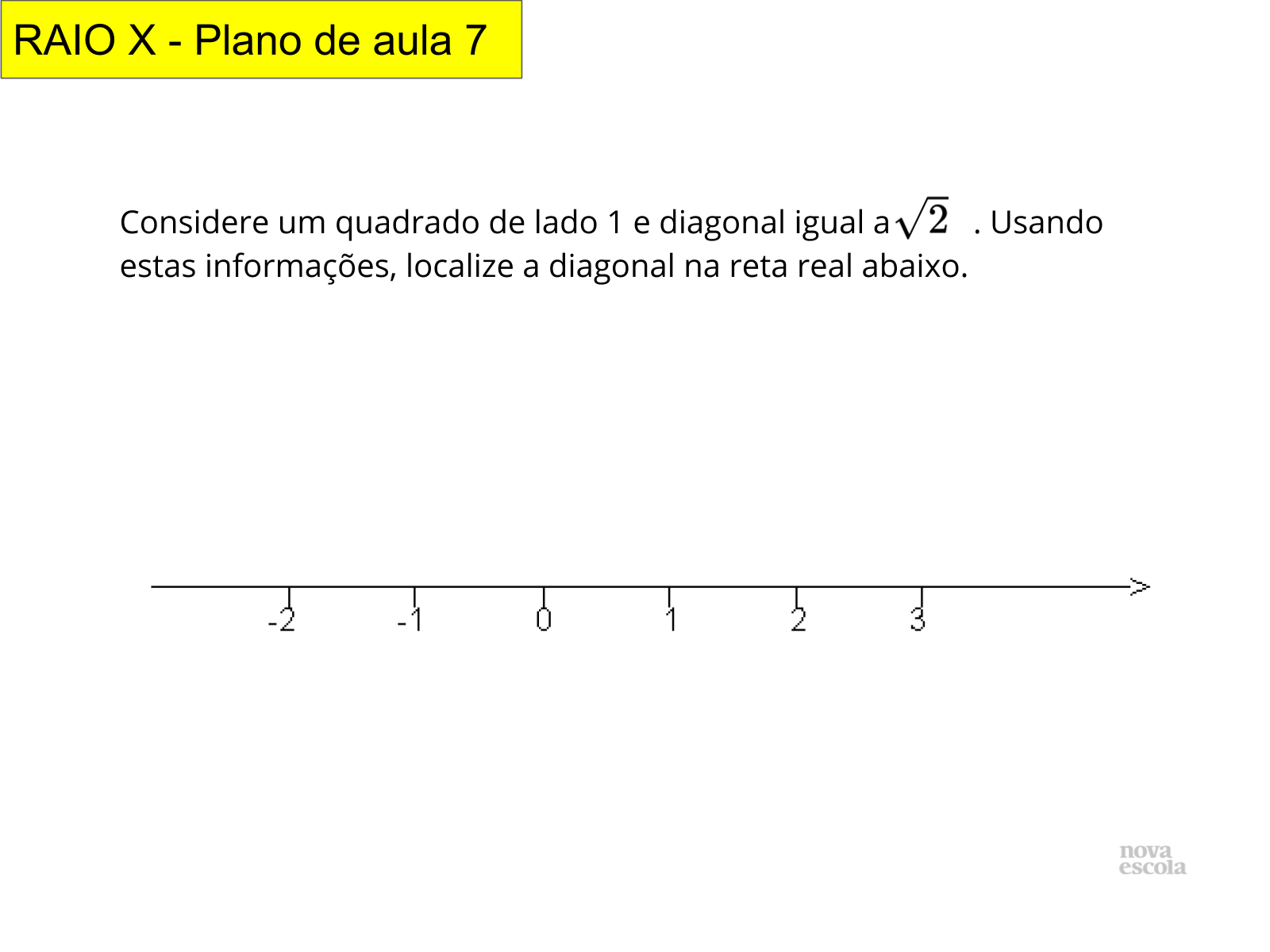 Atividades envolvendo números reais na reta real - Planos de aula - 9º ano