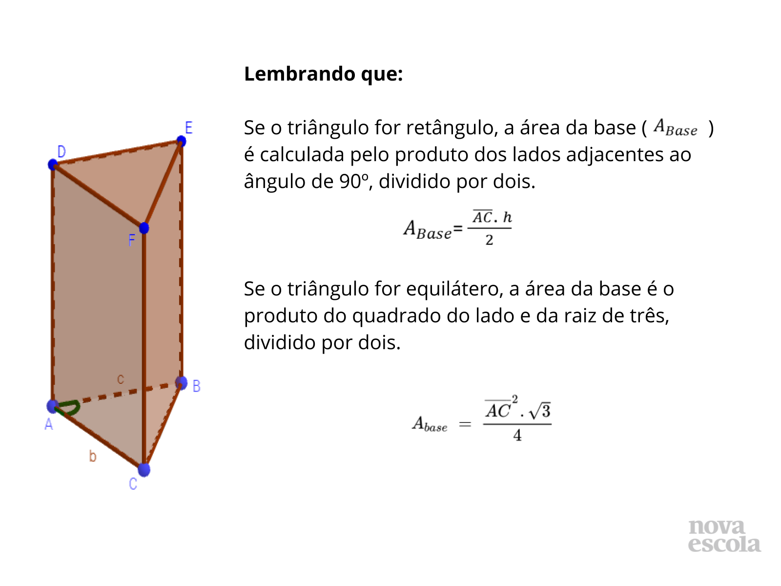 Volume de Prismas Retos de Bases Triangulares - Planos de aula - 9º ano