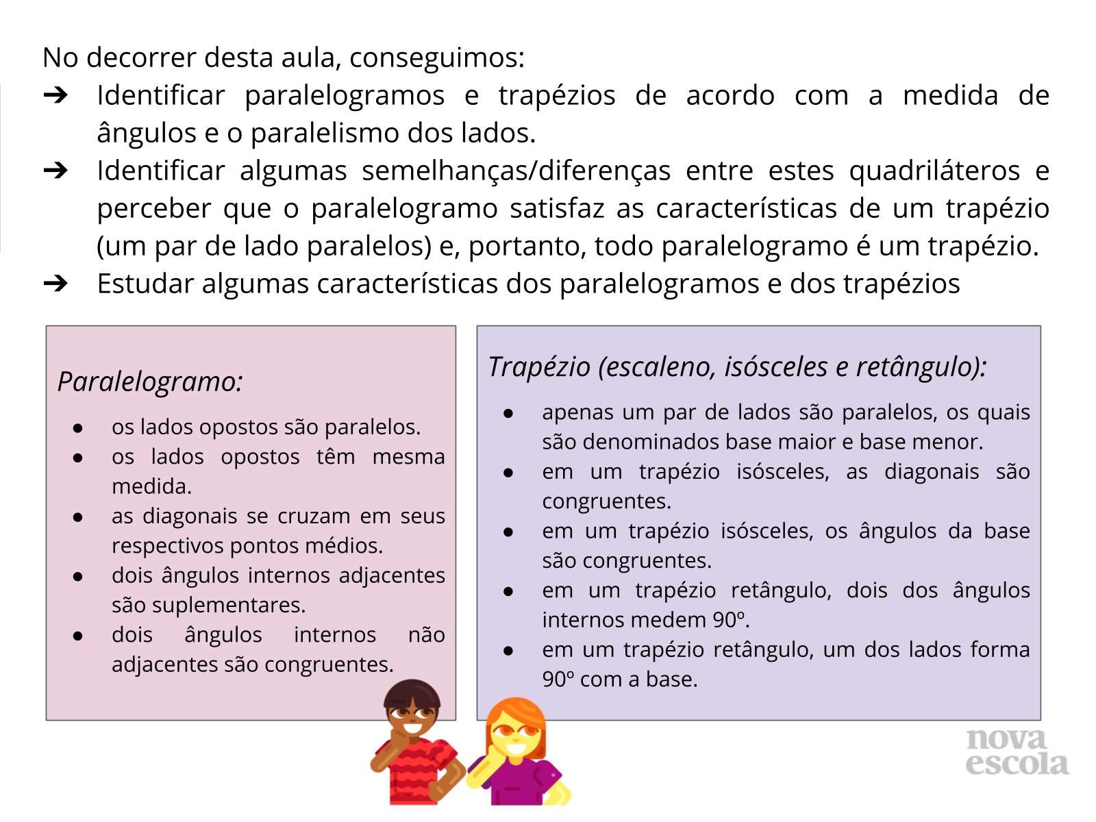 Identificando Trapézios E Paralelogramos Medida De ângulos E