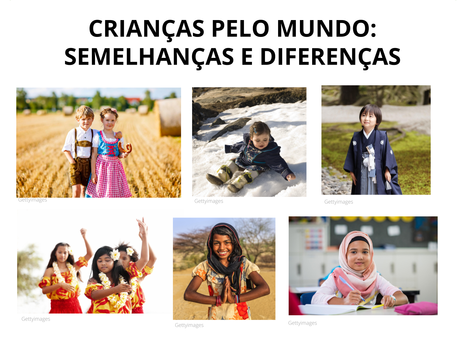 Plano De Aula 2º Ano A Criança Em Diferentes Lugares Do Mundo